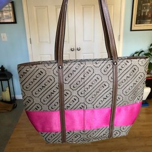 Coach | Bags | Coach Signature Print Shoulder Bag | Poshmark